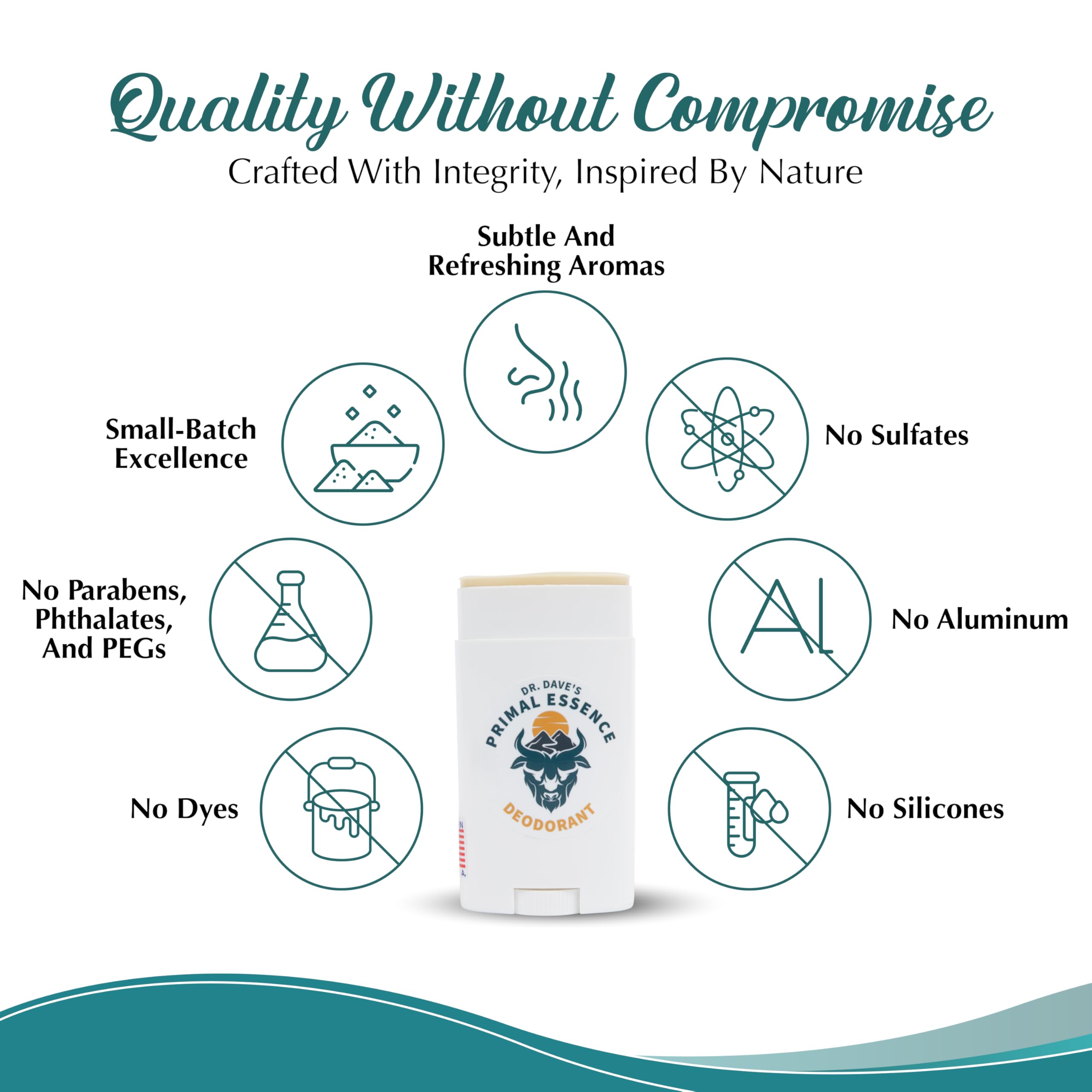 Dr. Dave's Primal Essence Extra Strength Tallow Deodorant - Aluminum-Free - Baking Soda, Beeswax, Coconut Oil and Mango Butter - Vanilla and Sandalwood