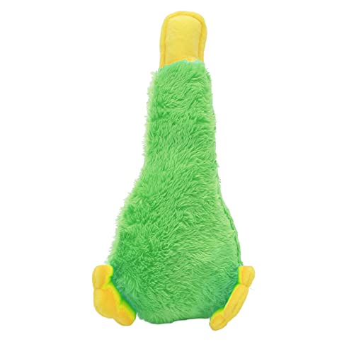GLOGLOW Plush Dog Chew Toys, Cute Bird Easy Clean Squeaky Plush Dog Toys Teeth Grinding Interactive Boredom Relief Soft Bite Resistance Indoor (Green)