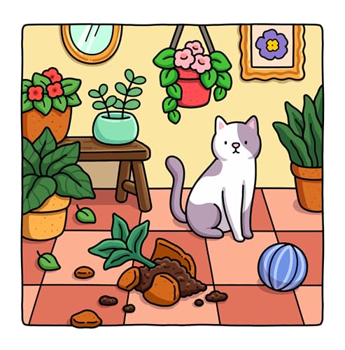 Cat Moments: Meow Life Coloring Book for Adults and Teens