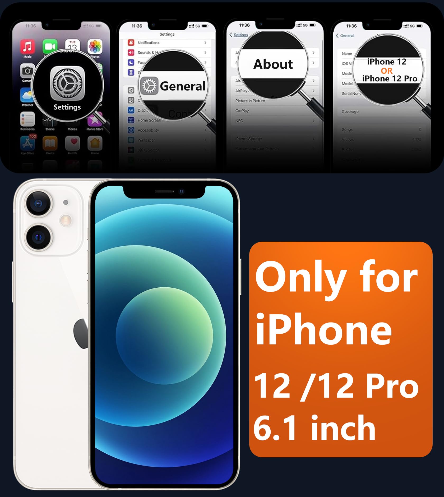 FNTCASE for iPhone 12 Phone Case: for iPhone 12 Pro Magnetic Matte Textured Military Grade Drop Protection Translucent Cell Cover - Slim Durable Shockproof Protective Bumper