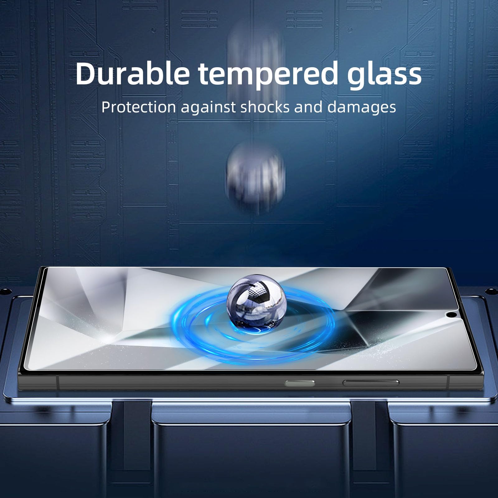 NEW'C 3 Pack Designed for Samsung Galaxy S24 Ultra (No for S24/S24 Plus) Screen Protector Tempered Glass,Case Friendly Scratch-proof, Bubble Free, Ultra Resistant