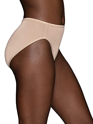 Vanity Fair Women's Illumination Hi Cut Panties (Regular & Plus Size), Rose Beige, 8