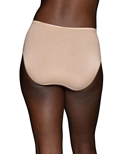 Vanity Fair Women's Illumination Hi Cut Panties (Regular & Plus Size), Rose Beige, 8