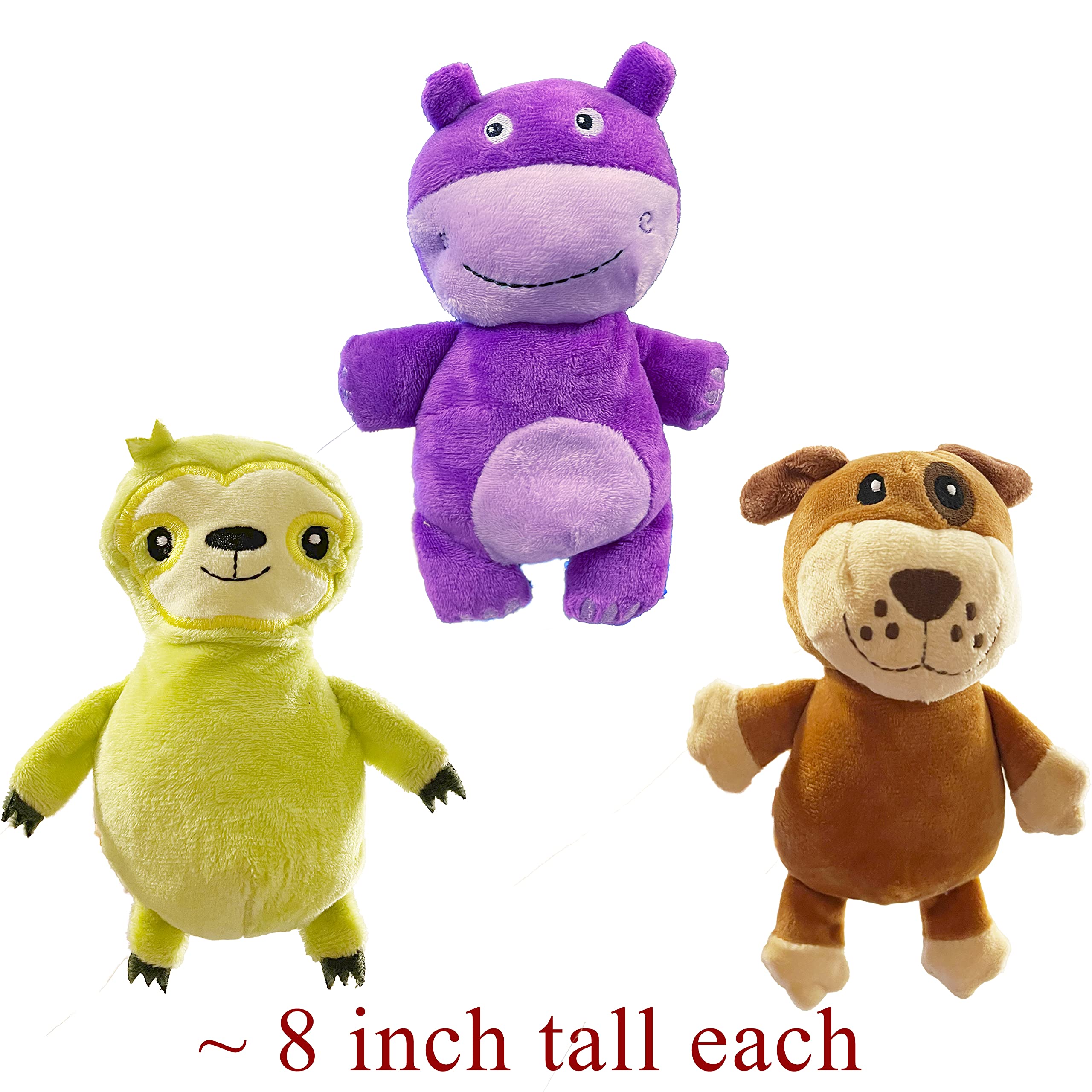 Jalousie Multipack Dog Squeaky Toys Strong Almost Indestructible, with Added Liner for Longer Play Dog Chew Toys (Medium Size - 6 Pack Assorted Animals)
