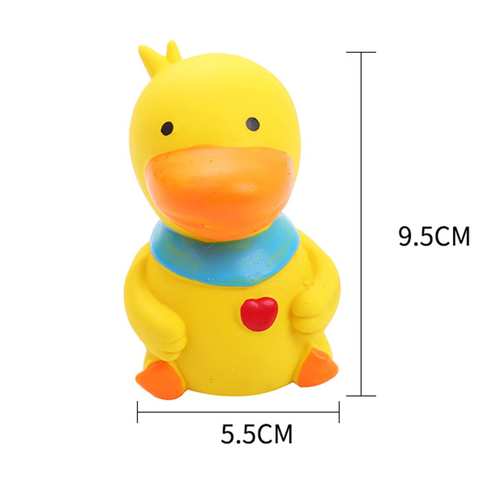 DaMohony Latex Dog Squeaky Toy, Yellow Duck Interactive Play Toy for Puppy Small Pet Dogs