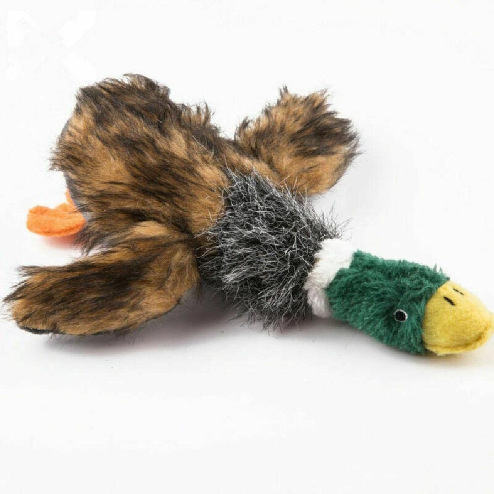 NATEFEMIN Funny Pet Dog Puppy Squeaky Duck Squeaker Plush Mallard Sound Play Chew Toy New Dog Pet Chewing Biting Toys Make Fun for Fun