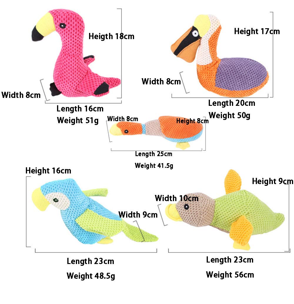 BBEART Pet Toys, Dog Squeaky Toys Puppy Chew Toys Durable Interactive Toys for Small Medium Large Dogs (Duck)