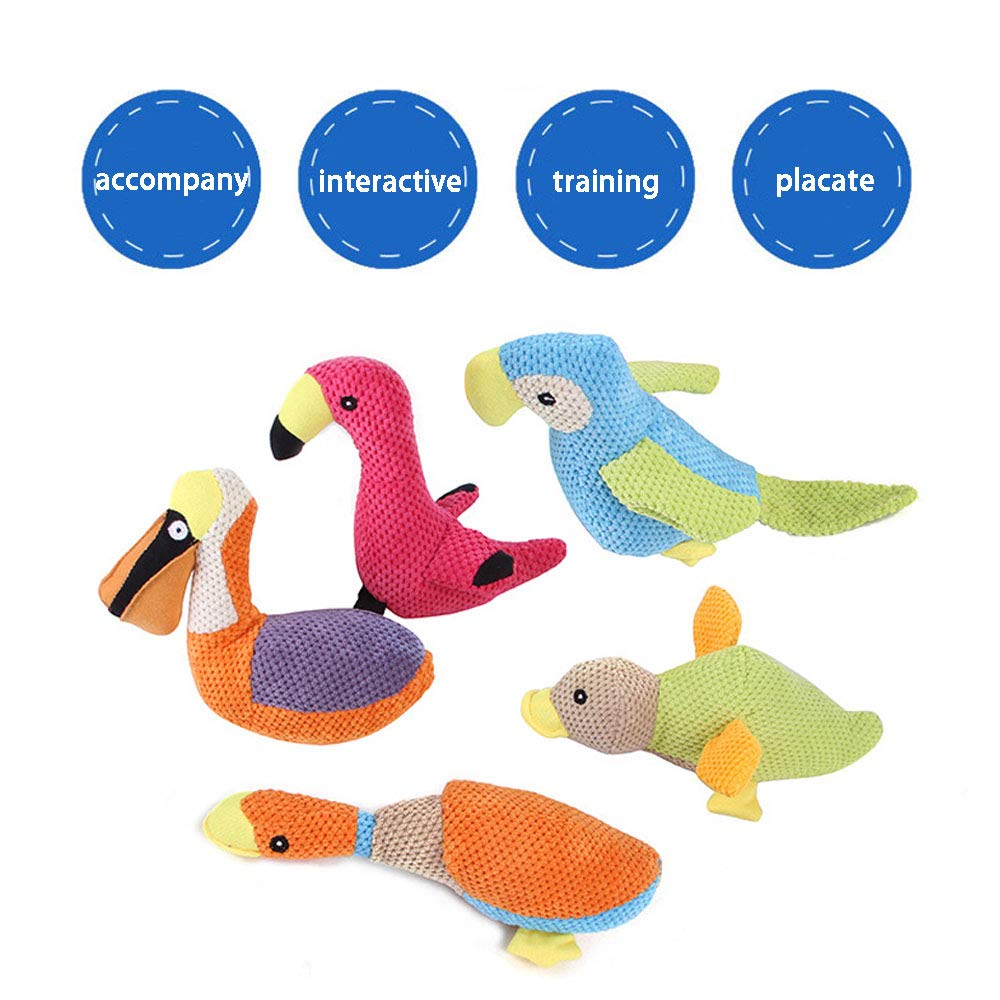 BBEART Pet Toys, Dog Squeaky Toys Puppy Chew Toys Durable Interactive Toys for Small Medium Large Dogs (Duck)