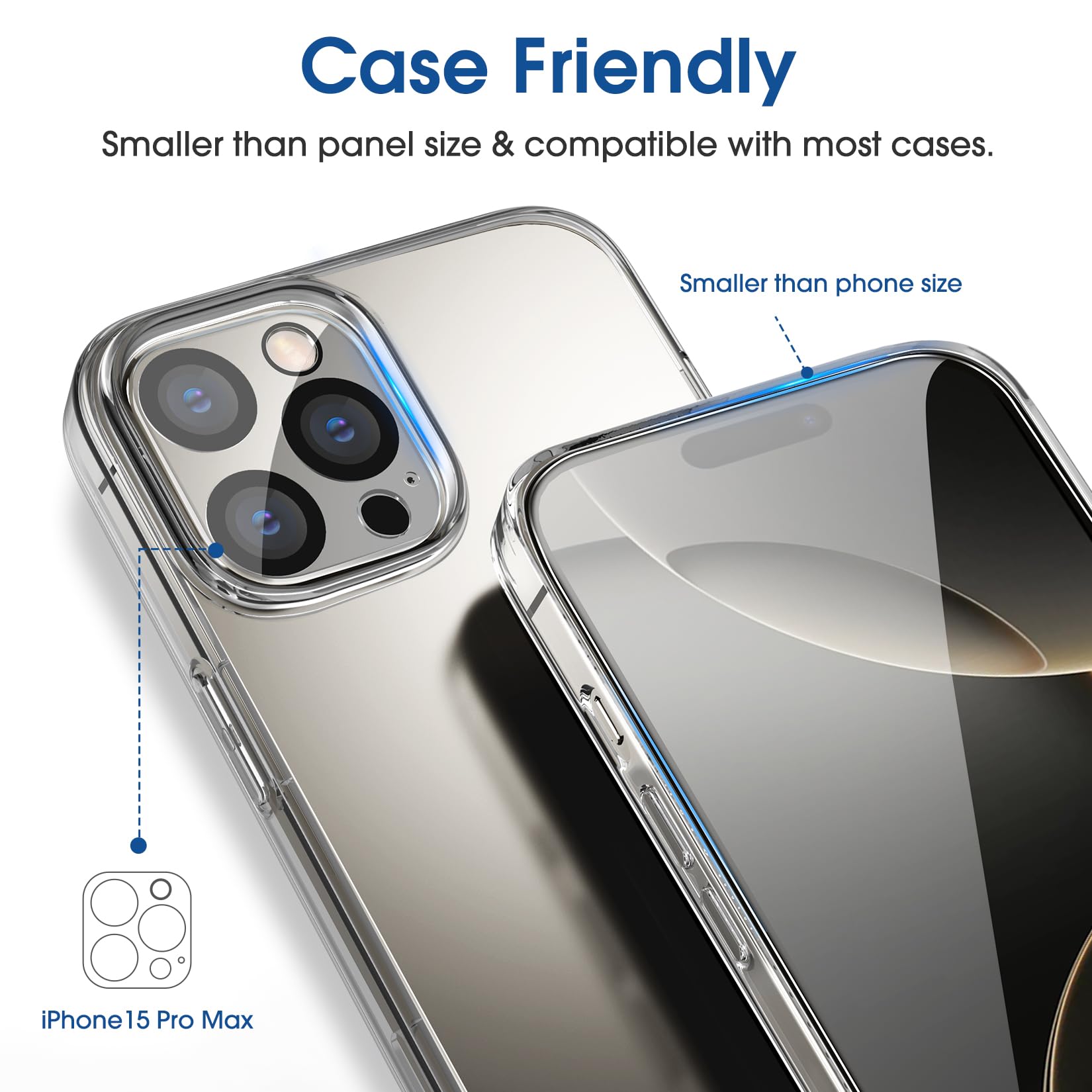 amFilm Auto-Alignment OneTouch for iPhone 16 Pro [6.3''] Screen Protector + Camera Lens Protector, Tempered Glass, 30 seconds Installation, Bubble Free, Case Friendly, Anti-Scratch [2+2 Pack]
