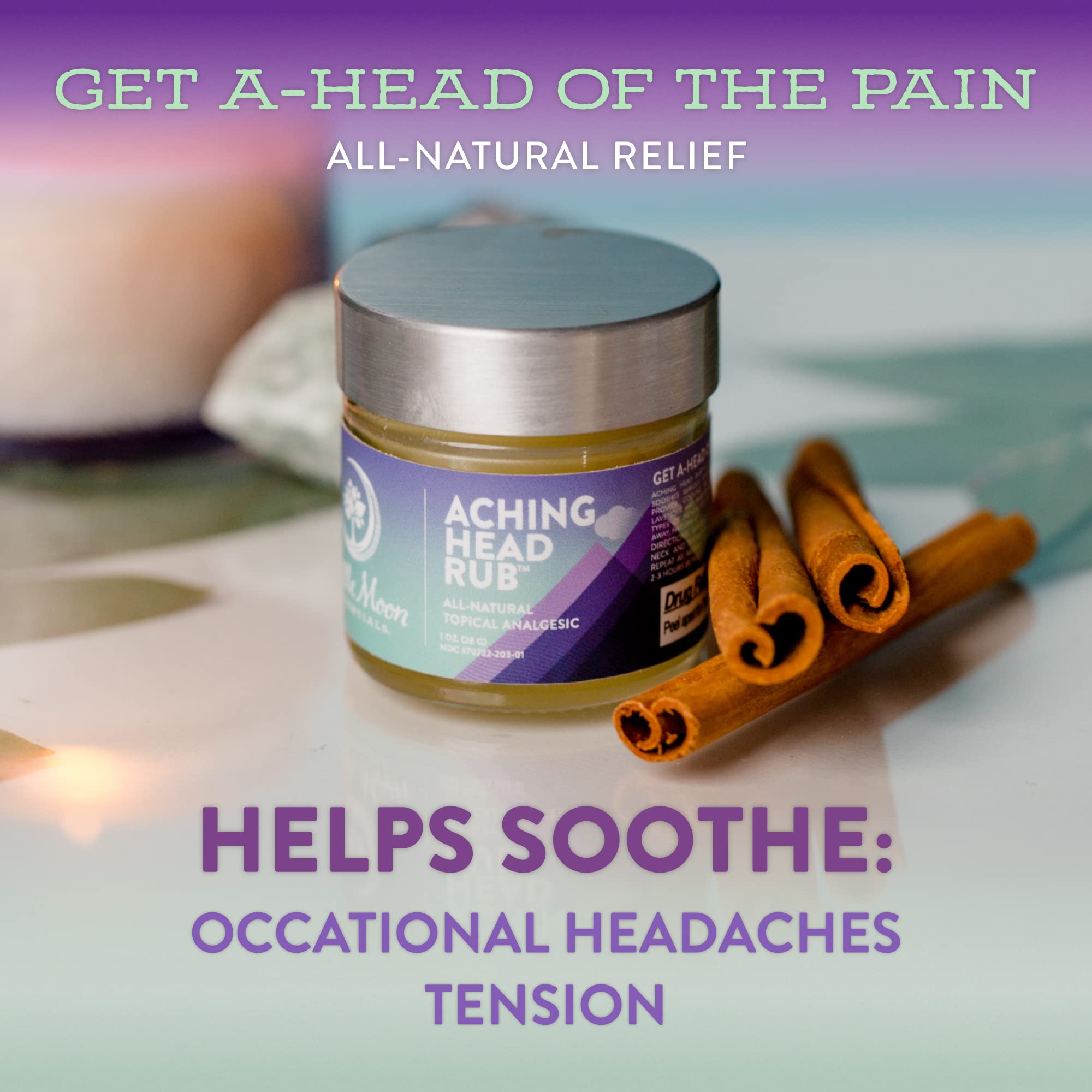 Little Moon Essentials Topical Analgesic, Aching Head Rub, 1 oz.
