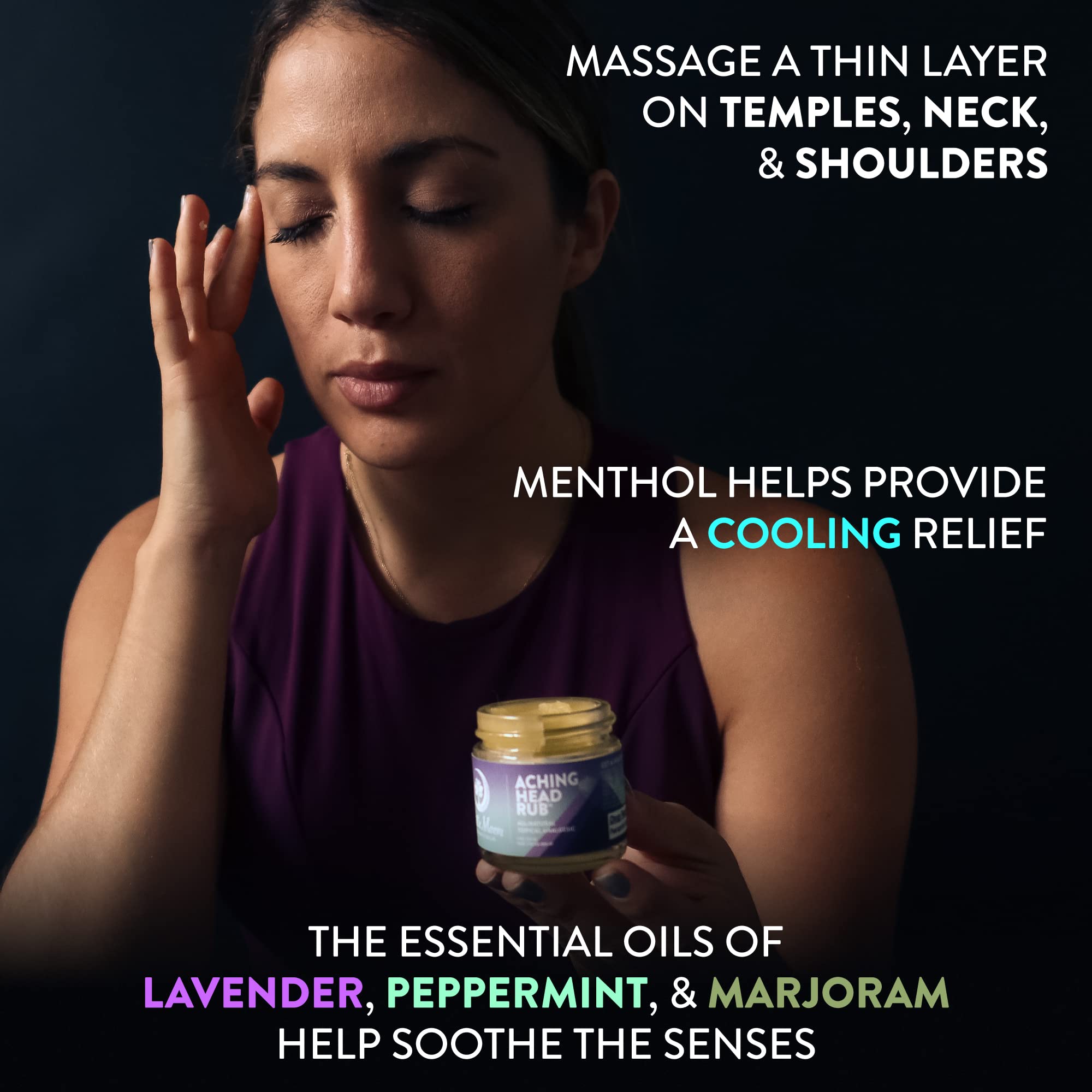 Little Moon Essentials Topical Analgesic, Aching Head Rub, 1 oz.