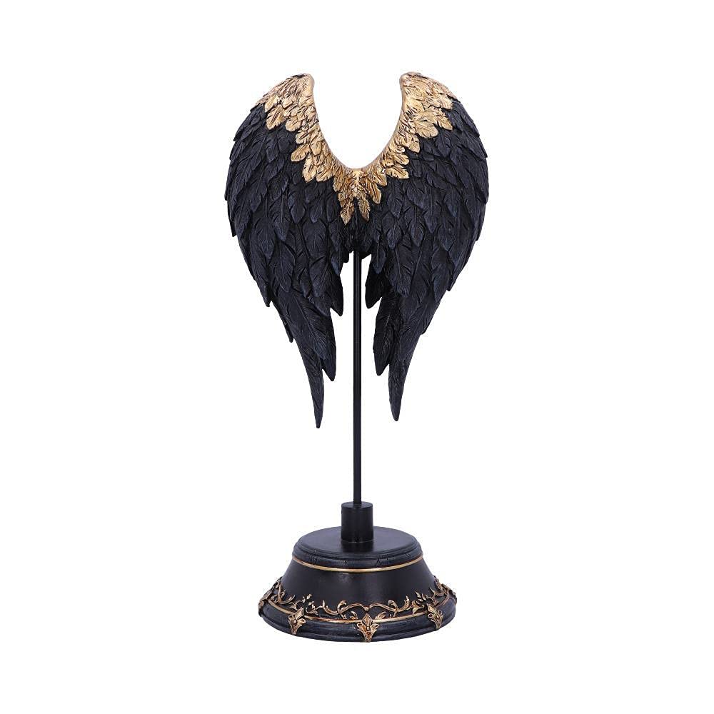 Nemesis Now Dark Angel Gothic Fallen FAE Wing Sculpture Figurine, Black, 26cm
