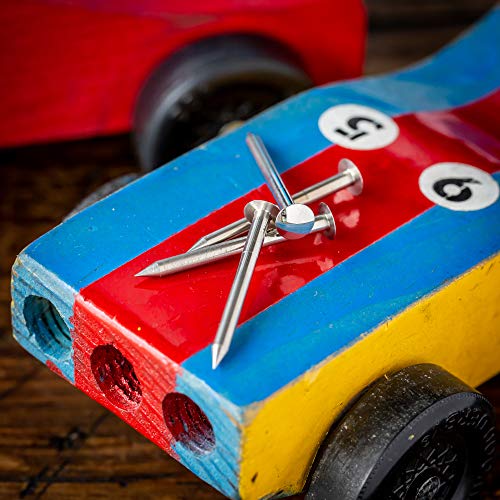 Red Dirt Derby Pinewood Car Precision Machined and Polished Axles (Four Pack) - Engineered with Increased Axle Diameter to Reduce Wheel Wobble thereby Increasing Speed