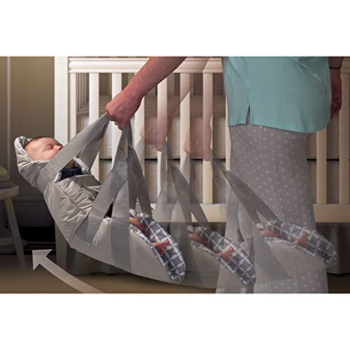 KidCo TR5101 SwingPod Unisex Travel Portable Polyester Nursery Swaddle Swing Blanket for Newborns and Babies, Gray Chevron Pattern