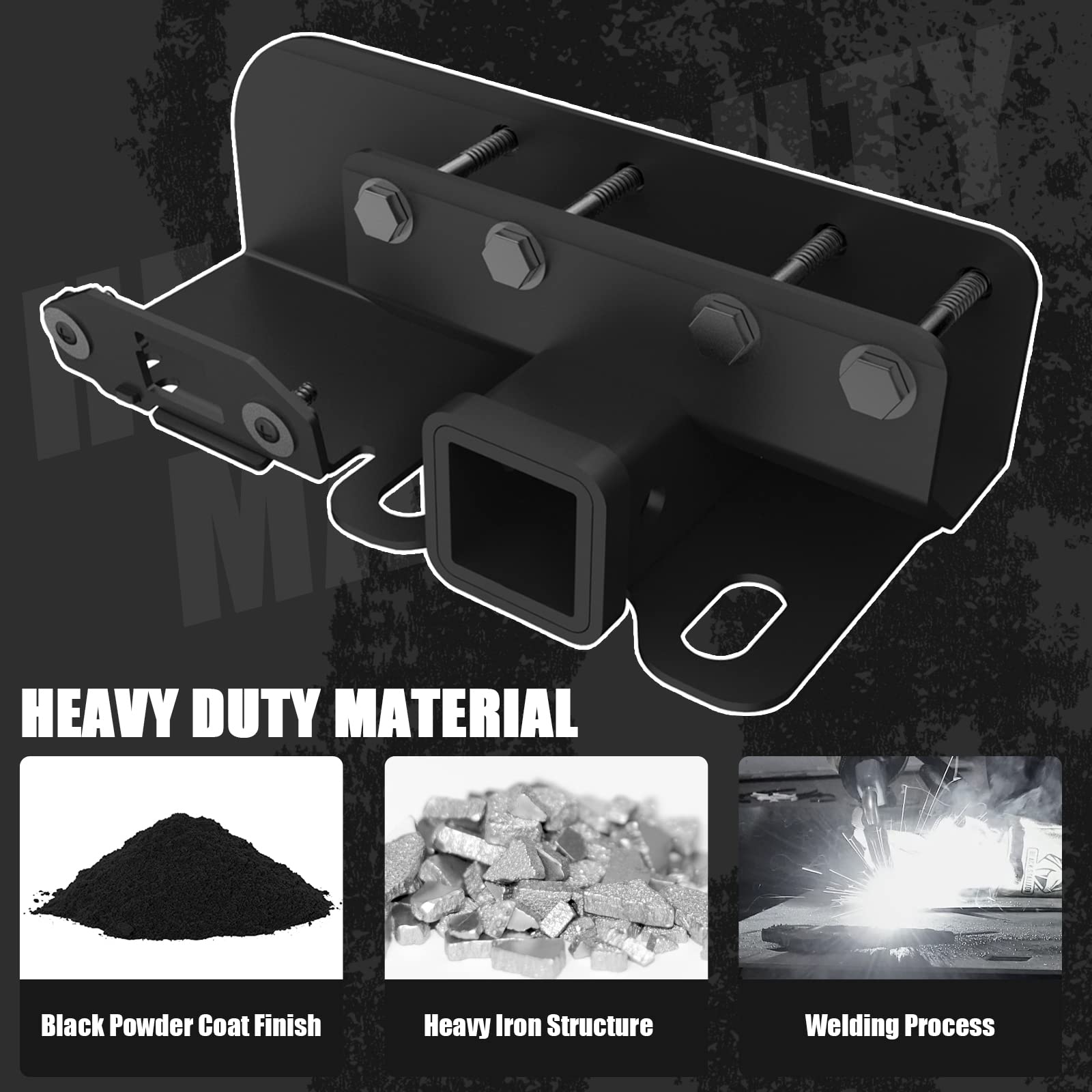 Mabett 2" Tow Trailer Hitch Receiver for Ford Bronco Accessories 2021 2022 2023 2024 2/4-Door Rear Bumper 2 * 2 Inch Receiver Trailer Towing Cargo Carrier Racks