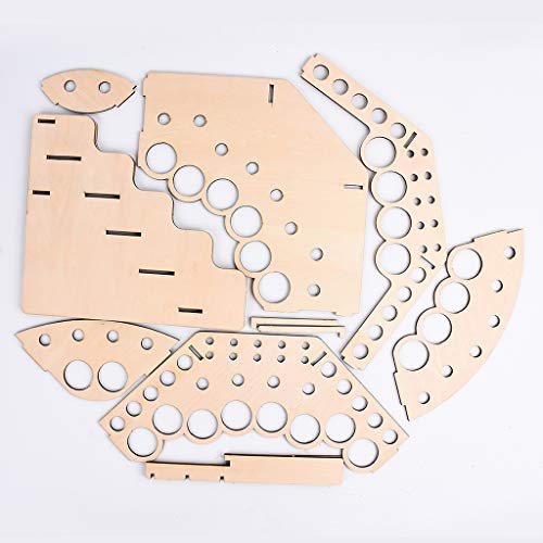 Tongina DIY Wood Paint Bottle Rack Modular Organizer Stand - Wood, 90 Deg 24 Holes