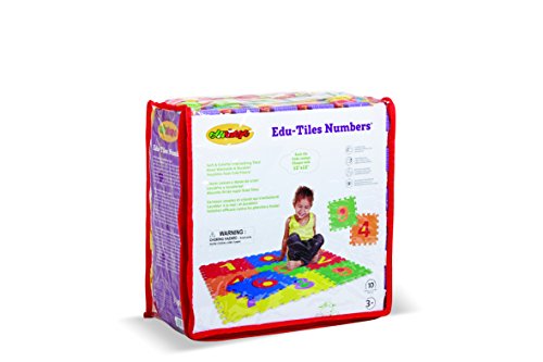 Kids Play Mat - Numbers And Animals Foam Floor Matt - 10 Interlocking Pieces To Develop Children's Motor Skills And Color Recognition