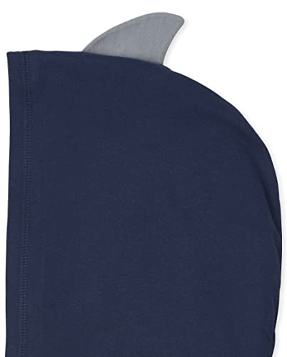 The Children's Place Baby Boys Sleeve Shirt and Shorts, 4-Piece Playwear Set 4-Pack, Shark Blue, 9-12 Months