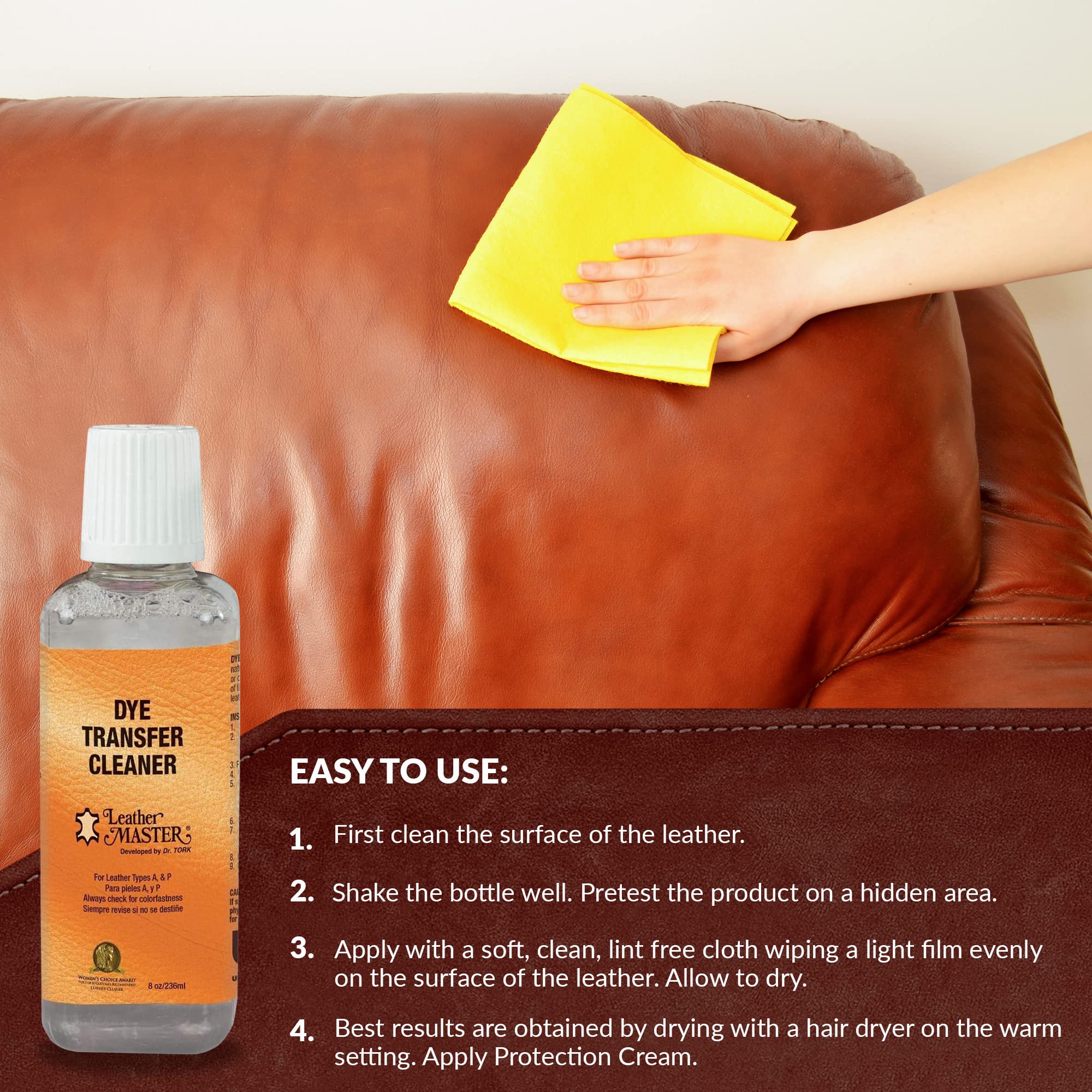 Leather Master Leather Dye Transfer Cleaner 236 milliliters