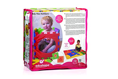 Kids Play Mat - Numbers And Animals Foam Floor Matt - 10 Interlocking Pieces To Develop Children's Motor Skills And Color Recognition