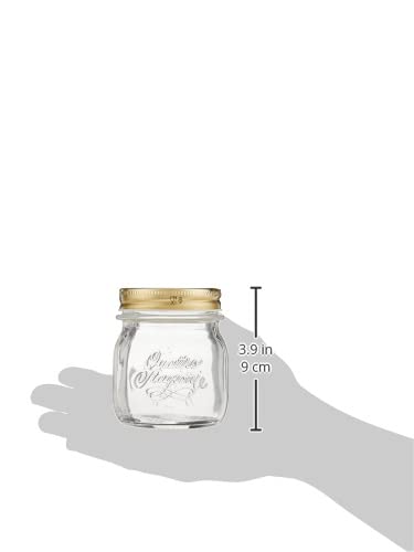 Bormioli Rocco Quattro Stagioni Clear Airtight Mason Jar, 8.5 Oz. Made from Food Safe Durable Glass, Made in Italy.