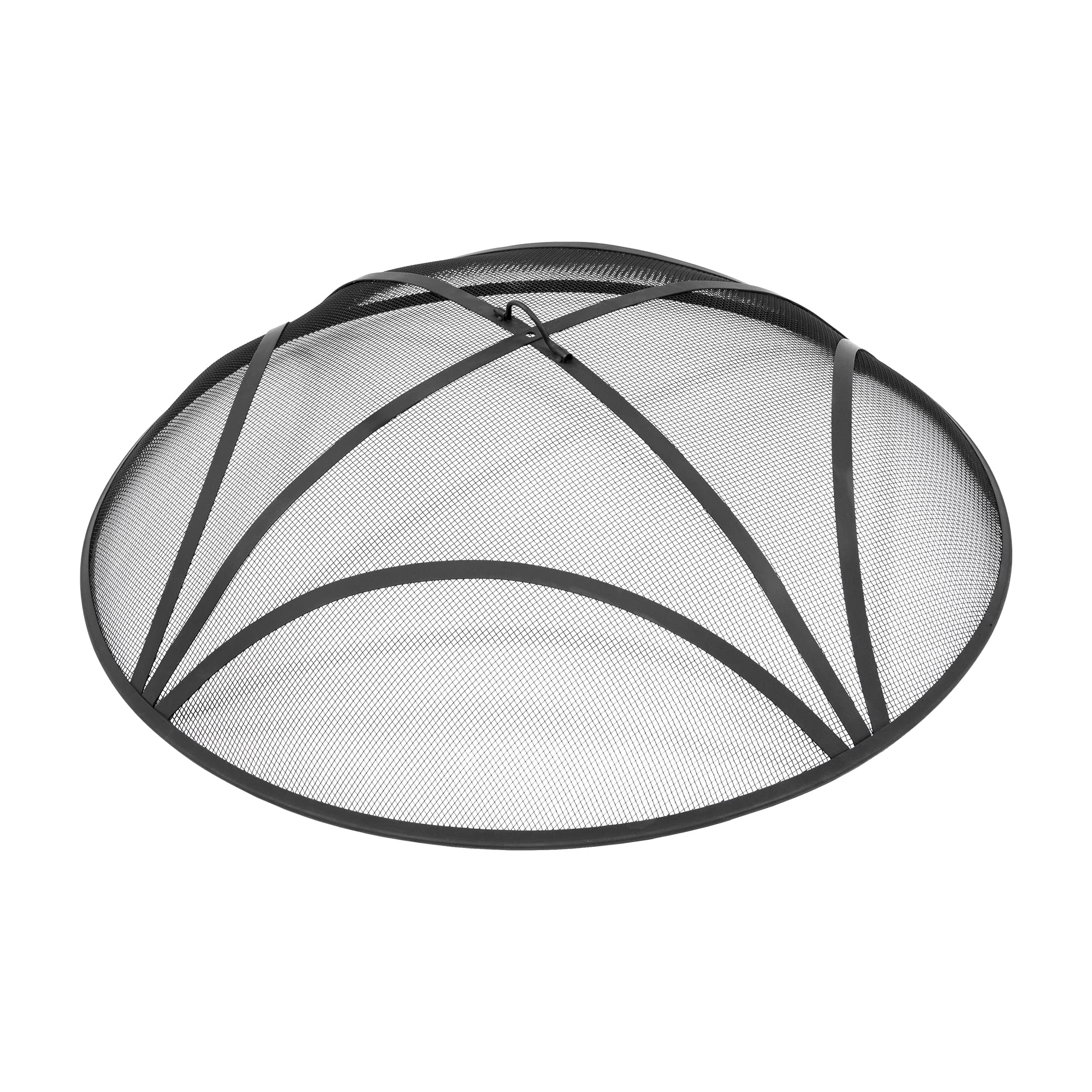 WeCooper 32In Reinforced Steel Round Fire Pit Screen Cover,Outdoor Patio FirePit Spark Screens,Heavy Duty Steel Mesh Fire Pit Ember Lid with Handle…