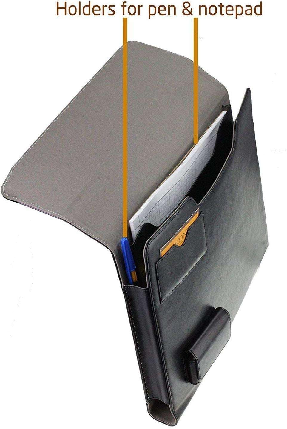 Broonel Black Leather Folio Case - Compatible with Dell Latitude 7320 13" Detachable Laptop