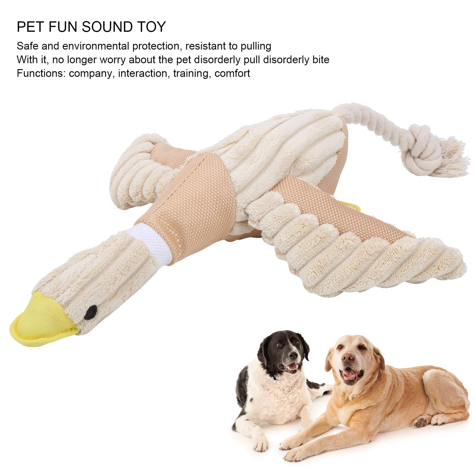 Squeaky Duck Pet Biting Toy Teeth Cleaning Chew Plush Toy Cat Play Interactive Toys for Puppy Small Medium Dogs (Squeaky Duck)