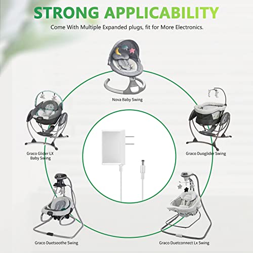 Czepa 5V Charger Cord for Graco Baby Simple Swing, Glider LX/Elite/Petite LX/Premier, DuoGlider, Sweetpeace, DuetSoothe, DuetConnect LX, Nova Baby Swing Power Cord Adapter