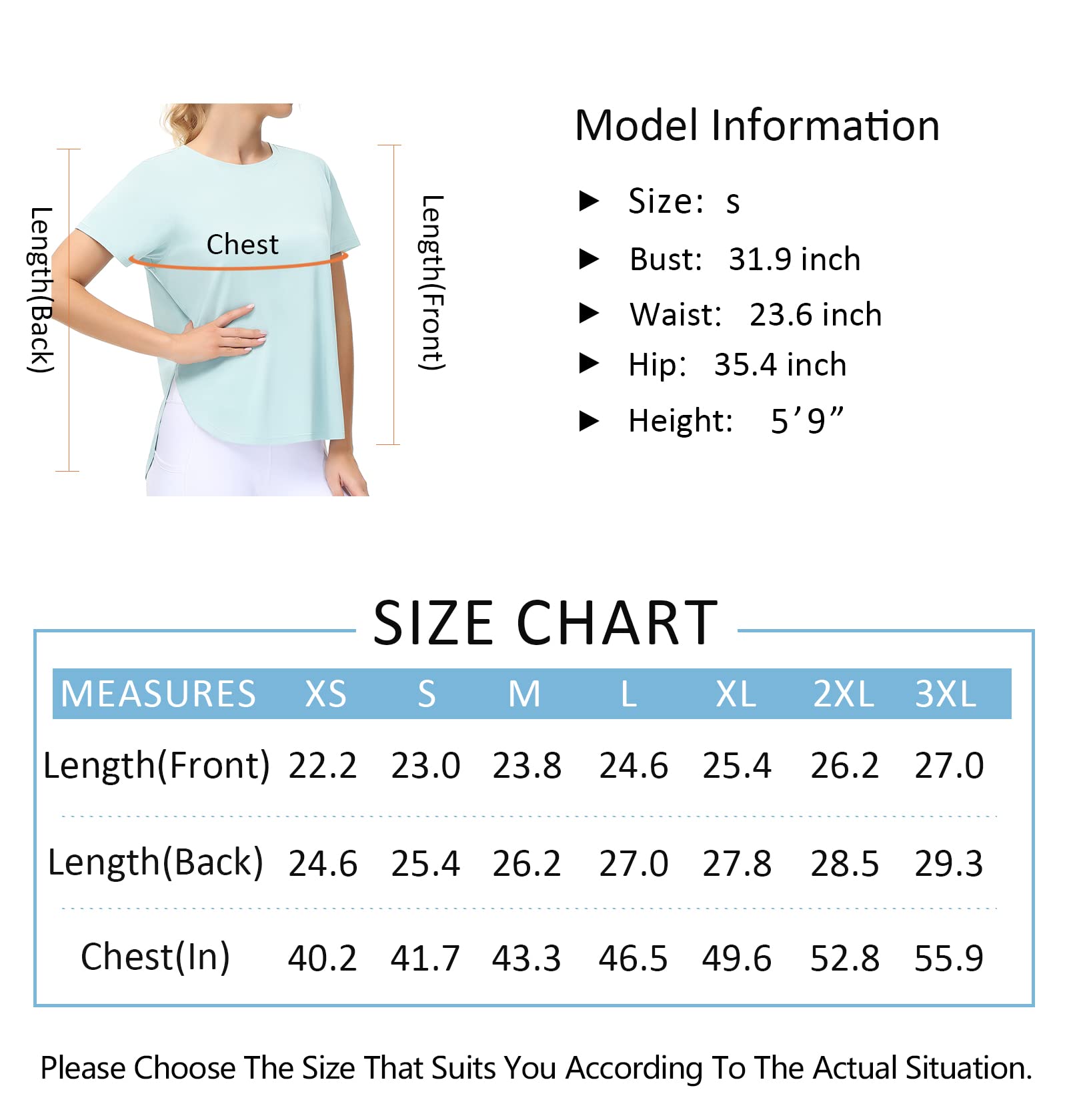 THE GYM PEOPLE Women's Workout T-Shirts Loose Fit Short Sleeve Cotton Running Basic Tee Tops with Split Hem White