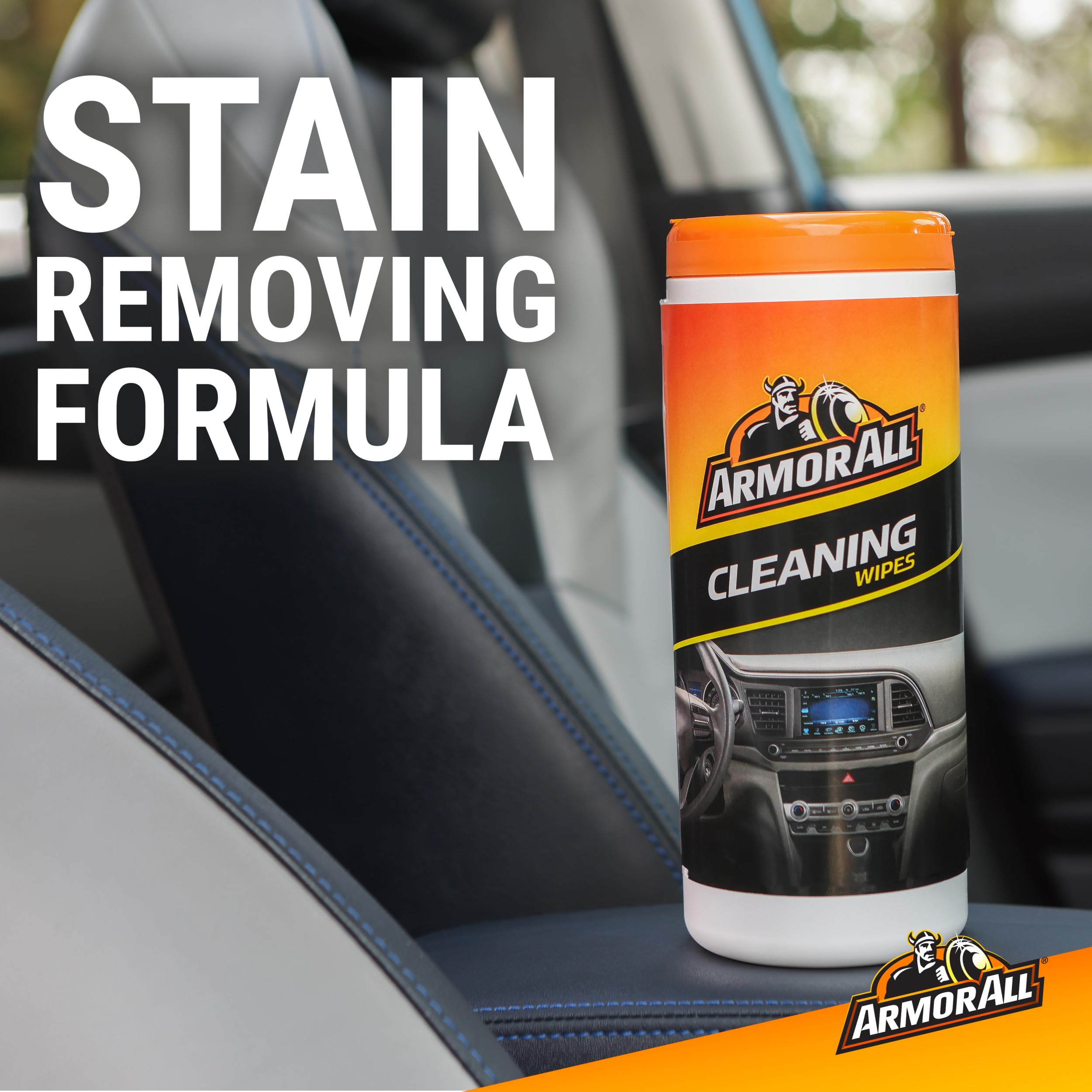 Armor All Car Cleaning Wipes , Wipes for Car Interior and Car Exterior, 50 Wipes Each