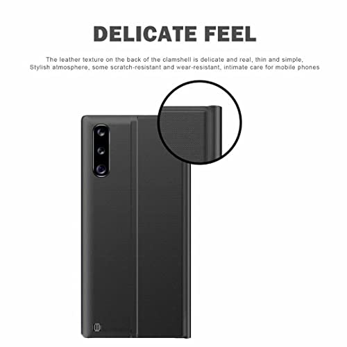 YukeTop Cover for Oppo Reno2 Case, with Stand, Clear Window + Leather + PC, Flip Cover, Cover Protection for Oppo Reno2.(Red)
