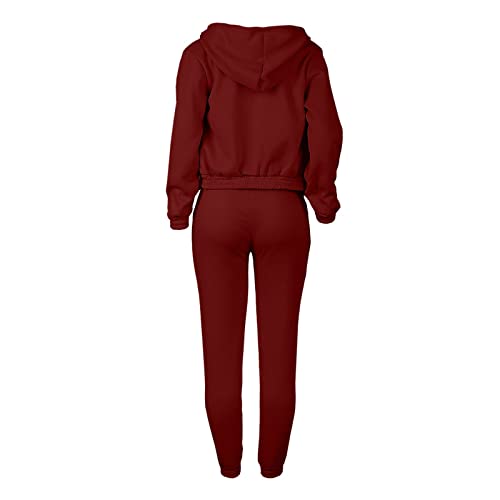sweat outfits for women 2 pieces cotton chamarras de piel para mujer floral 2023 fall casual pullover hoodie pockets sweatpants long black sweater brown two piece set skirt christmas pajama set