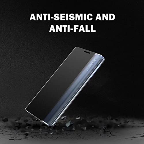 YukeTop Cover for Oppo Reno2 Case, with Stand, Clear Window + Leather + PC, Flip Cover, Cover Protection for Oppo Reno2.(Red)