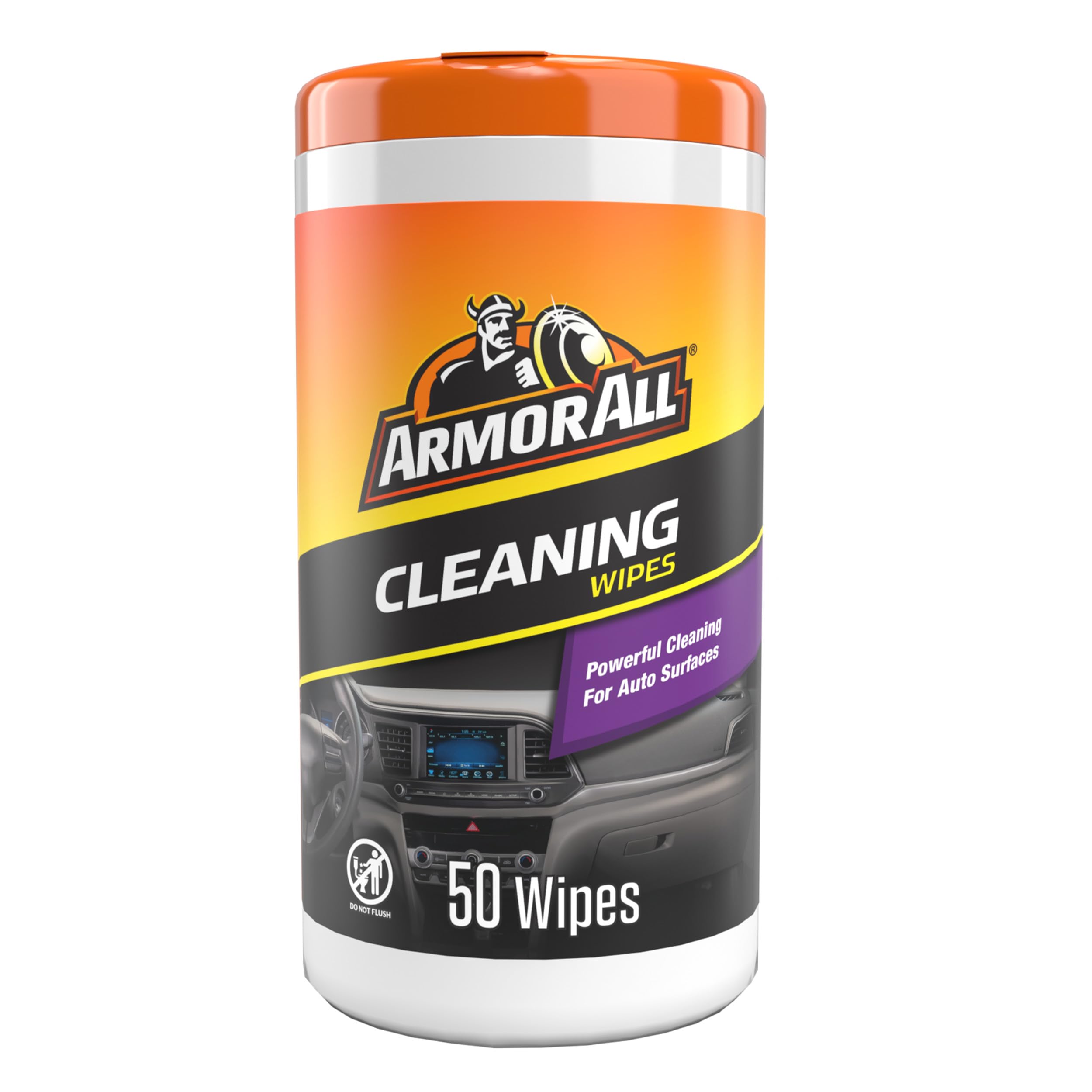 Armor All Car Cleaning Wipes , Wipes for Car Interior and Car Exterior, 50 Wipes Each