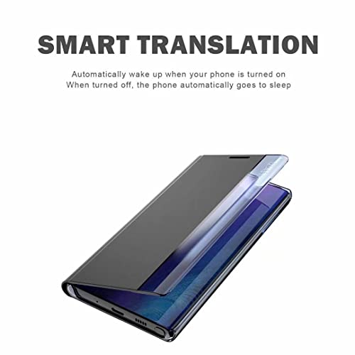 YukeTop Cover for Oppo Reno2 Case, with Stand, Clear Window + Leather + PC, Flip Cover, Cover Protection for Oppo Reno2.(Red)