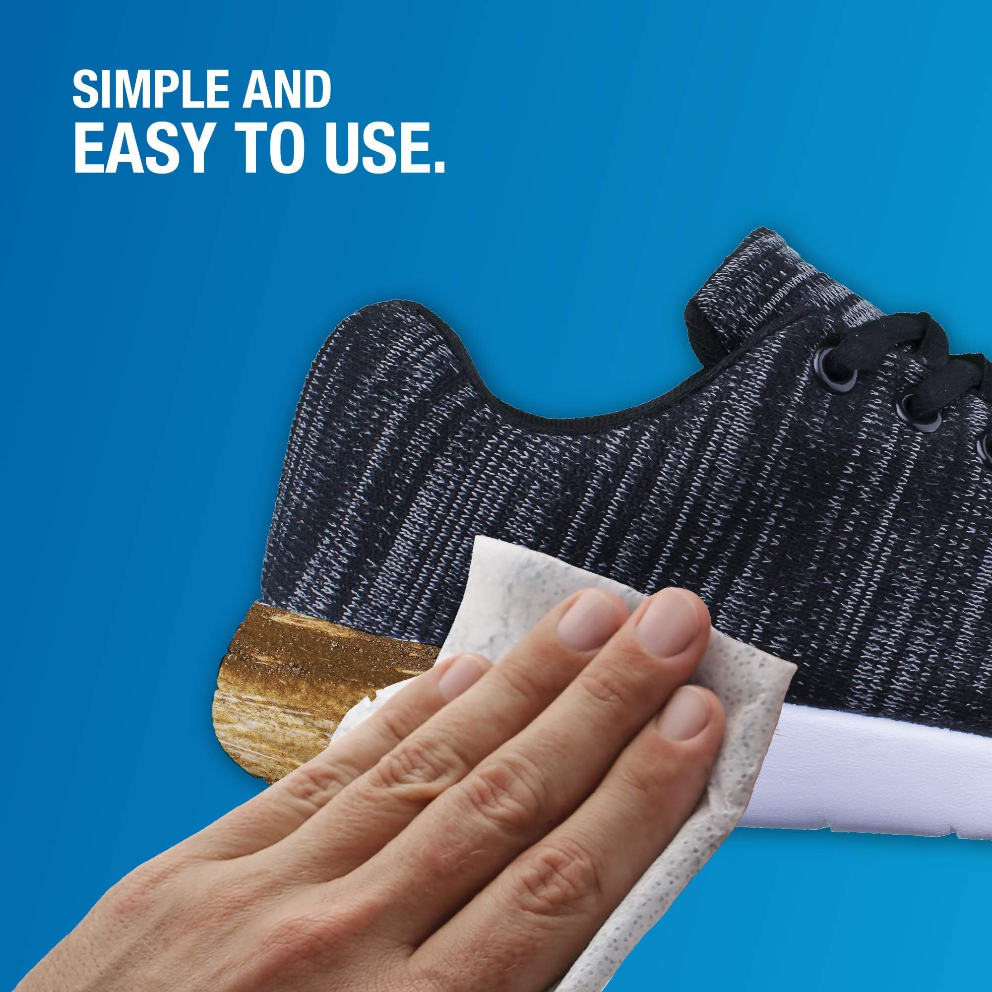 CleanKicks Shoe Cleaner Shoe Wipes for White Sneakers, Suede, Canvas, Leather, Removes Scuffs, Dirt & Stains,Multipurpose Travel Size Cleaning Wipes for Athletic Shoes, Boots & More - 30 Count