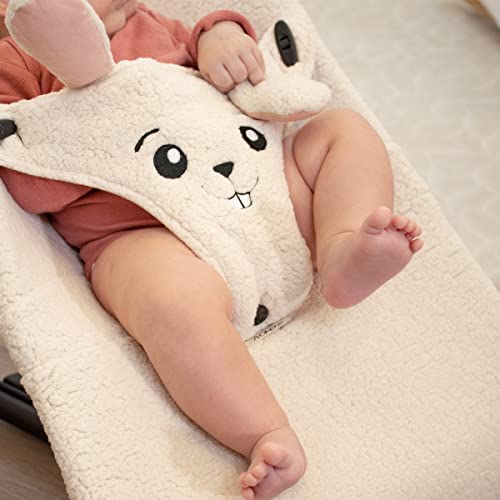 JANABEBE Cover - Liner Compatible with Baby Bouncer Babybjorn Soft, Balance, Bliss and Mini (Fleece, Rabbit)
