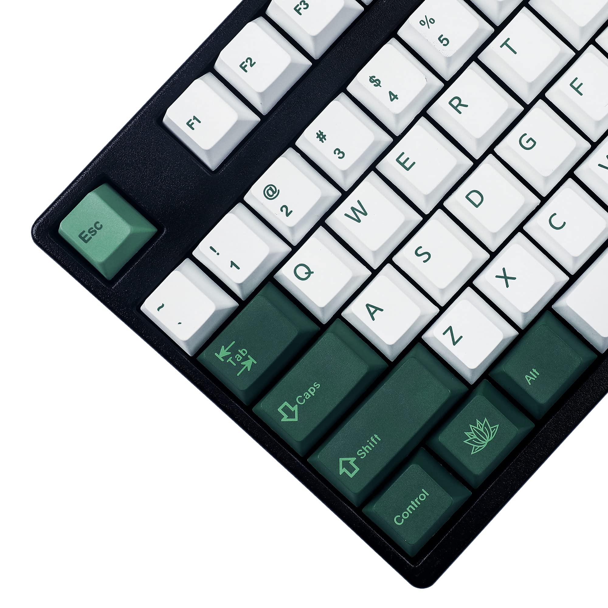 144 Keys Botanical Cherry Profile PBT Dye Sub Keycaps for MX Mechanical Keyboard GMMK Filco Ducky 104 TKL GK61 KBD75 96 GK64 68 (144 Key Botanical)