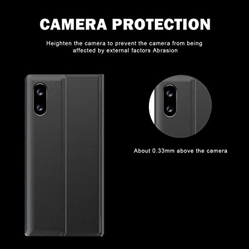 YukeTop Cover for Oppo Reno2 F Case, with Stand, Clear Window + Leather + PC, Flip Cover, Cover Protection for Oppo Reno2 F.(Blue)