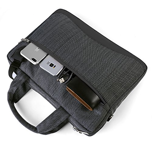 Slim Black Anti-Theft Laptop Messenger Bag 13 14-inch for Dell Alienware, ChromeBook, Latitude, Inspiron, XPS