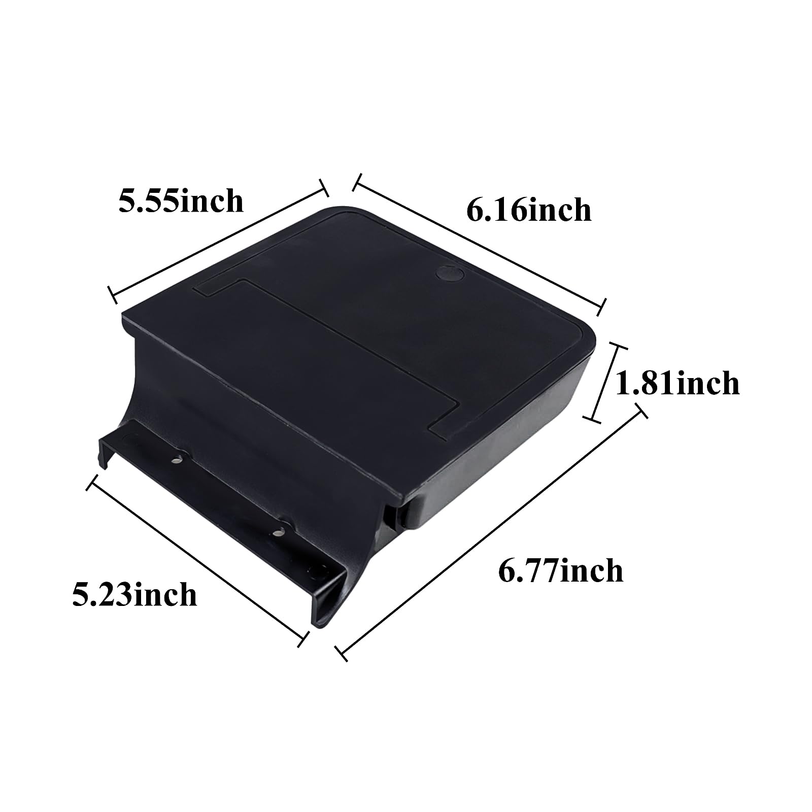 JHD-TOGO for Jeep Wrangler JL One-Touch Hidden Storage Console Box,Center Console Hidden Storage Box for 2018-2024 2025 Jeep Wrangler JL JT 4XE Accessories 2/4-Door,Center Console Box,Black
