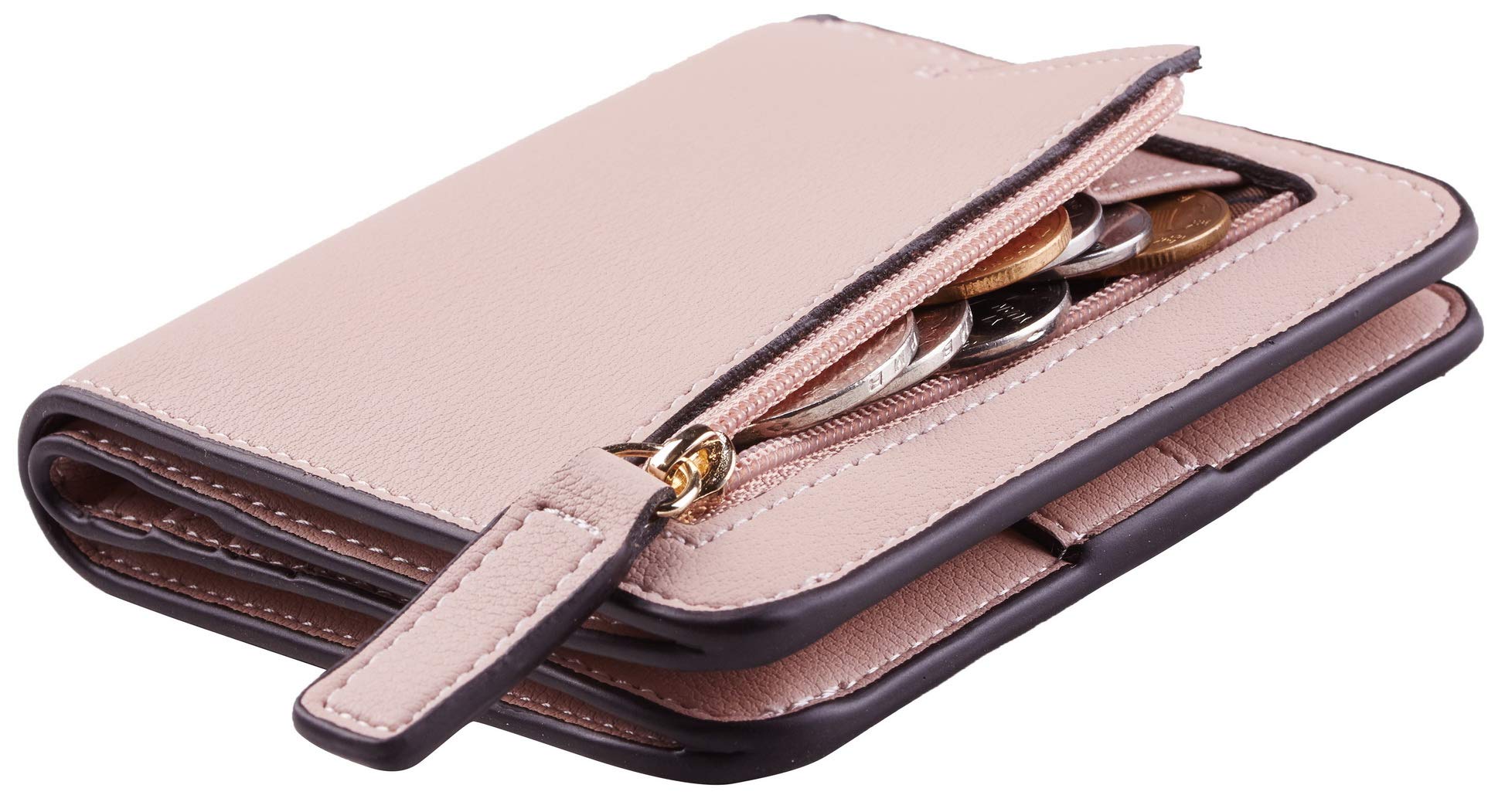 Toughergun Wallet Women Rfid Blocking Small Compact Bifold Luxury Leather Pocket Wallet Ladies Mini Purse with ID Window