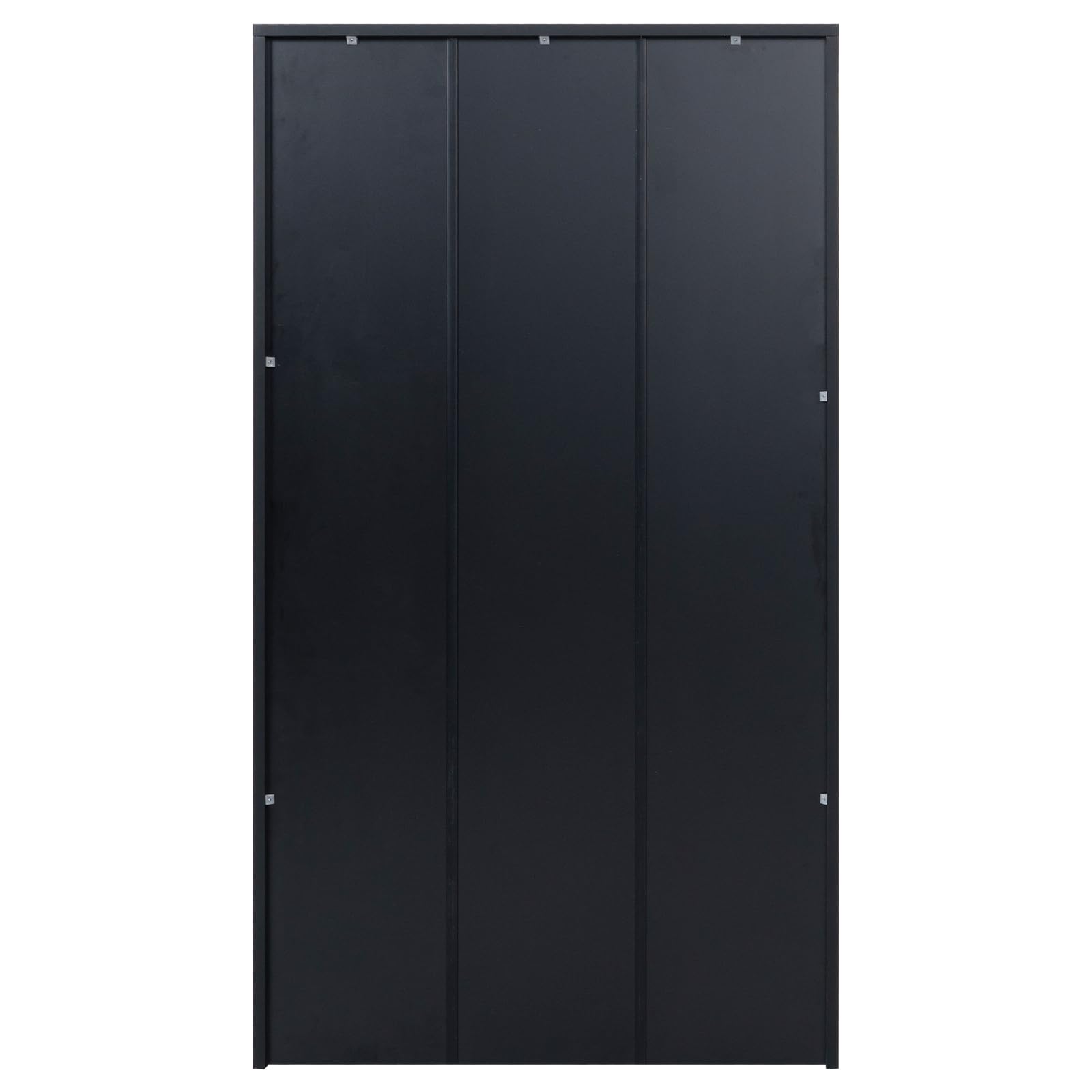 STARY 5 Shelf Black Bookcase 60 inch Tall Wood Bookshelf for Bedroom