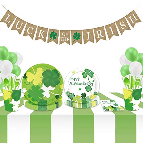 1/2Pcs St Patrick's Day Decorations Shamrock Burlap Banner,Burlap Banner for Mantel Fireplace Spring Holiday Accessory Wall Pennant Bunting Home Indoor Outdoor Scene Party Green Decor (C)