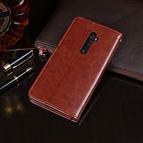 Case Cover Compatible with Oppo Reno2,Leather Flip Wallet Case with Card Slot,Stand Holder and Magnetic Closure, Case for Oppo Reno2