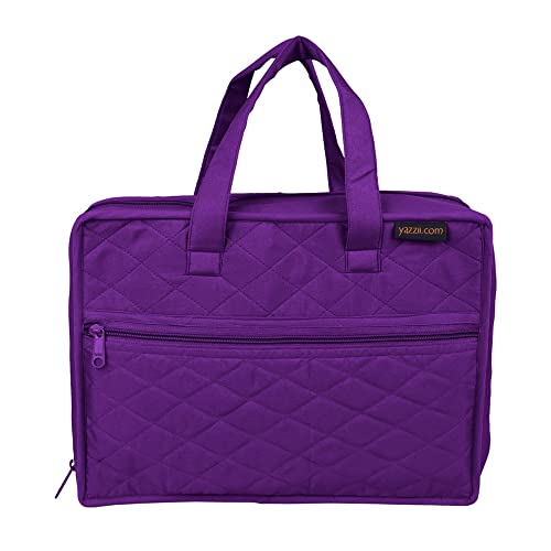 Yazzii 100 Spool Thread Organizer - Thread Holder Organizer - Portable Thread Storage Bag Purple