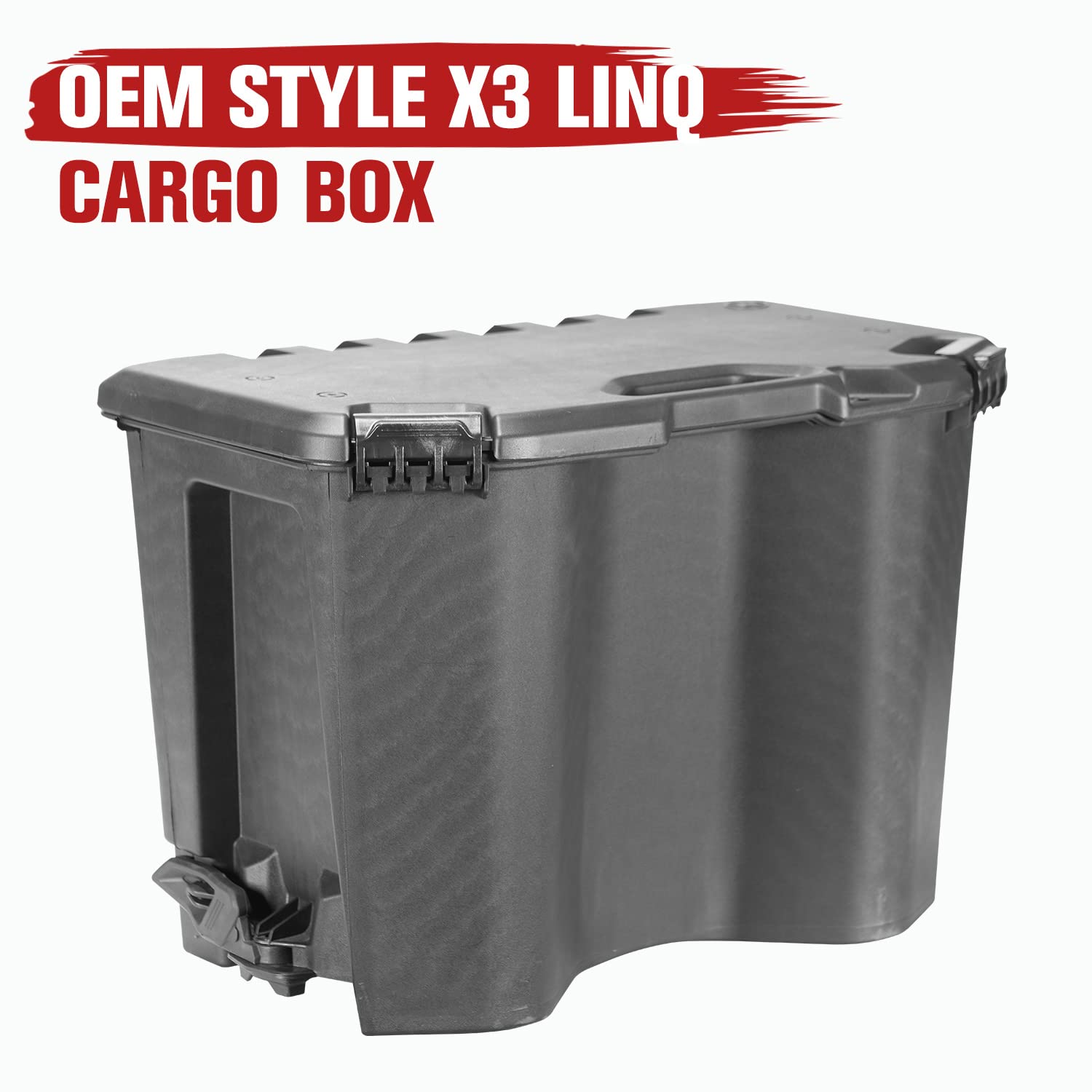 A & UTV PRO Modular Cargo Box for Can Am Maverick, 30 L/7.8 Gallon Rear Storage Cargo Box with Lid for LINQ Can Am Maverick X3 MAX, Trail, Defender, Commander Accessories, Replace OEM#715006830