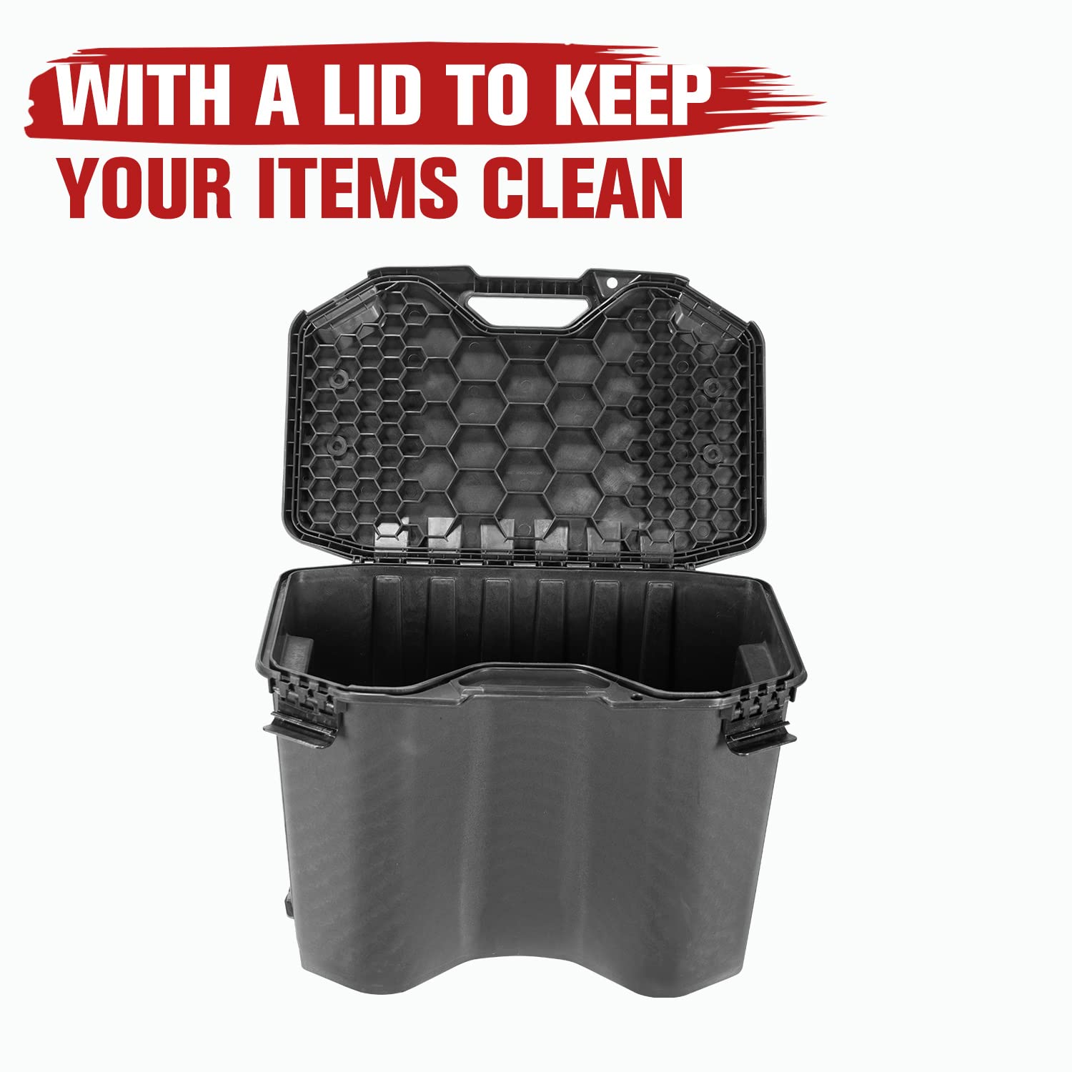 A & UTV PRO Modular Cargo Box for Can Am Maverick, 30 L/7.8 Gallon Rear Storage Cargo Box with Lid for LINQ Can Am Maverick X3 MAX, Trail, Defender, Commander Accessories, Replace OEM#715006830
