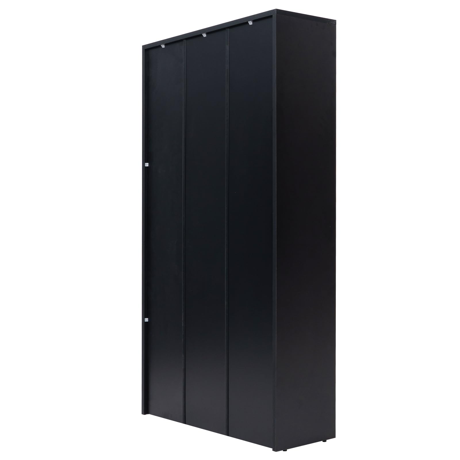 STARY 5 Shelf Black Bookcase 60 inch Tall Wood Bookshelf for Bedroom